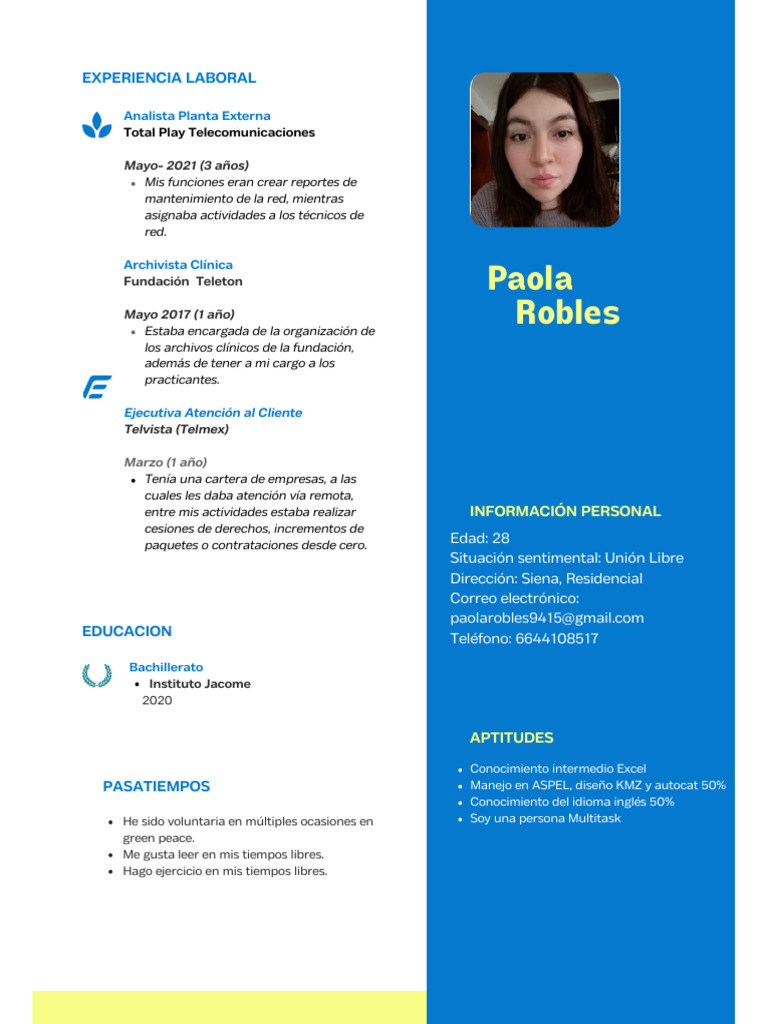 Cv Paola Robles | PDF