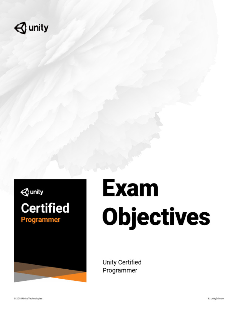 Unity Certified Programmer | PDF | Computer Programming | 3 D Computer ... Unity Certified Programmer | PDF | Computer Programming | 3 D Computer ...