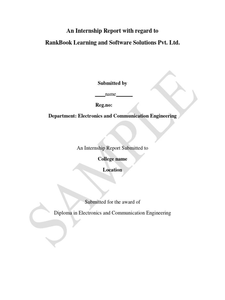 EC - Final - Sample Report | PDF | Sensor | Programmable Logic Controller