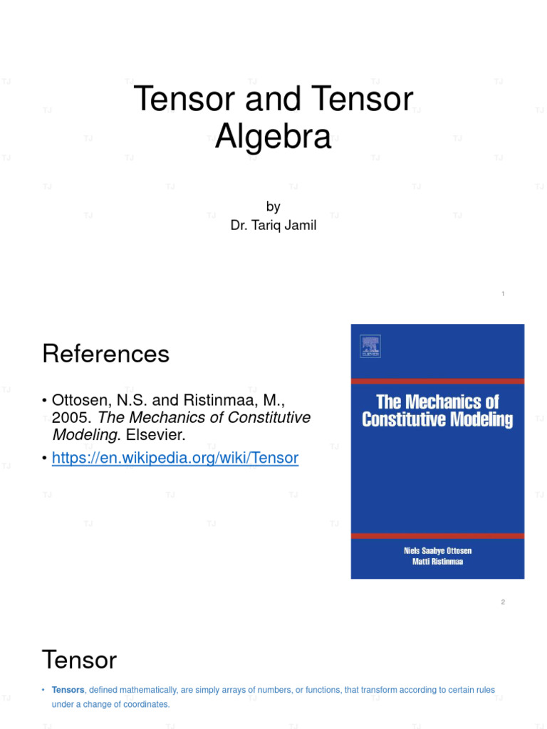 Tensor Algebra v02 | PDF | Tensor | Euclidean Vector