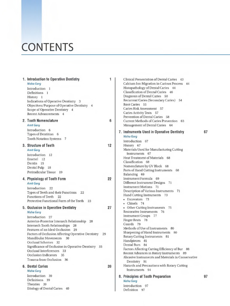 Textbook of Operative Dentistry NISHA GARG 2 | PDF