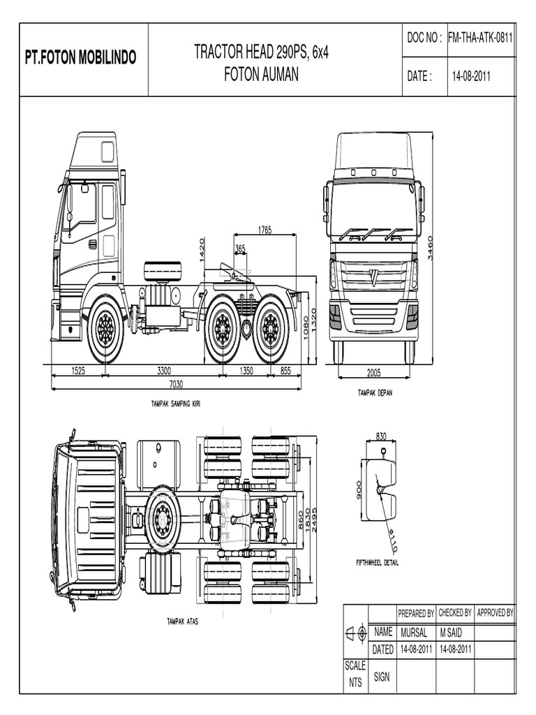 Foton Auman Tractor Head Overview | PDF
