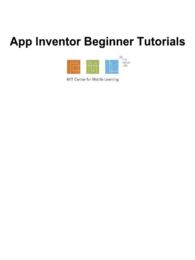 App Inventor Tutorials | PDF