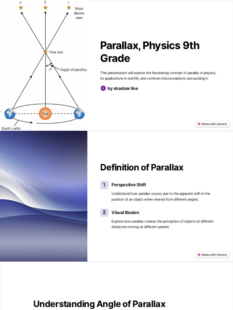 Parallax Physics 9th Grade | PDF | Science & Mathematics | Technology ...