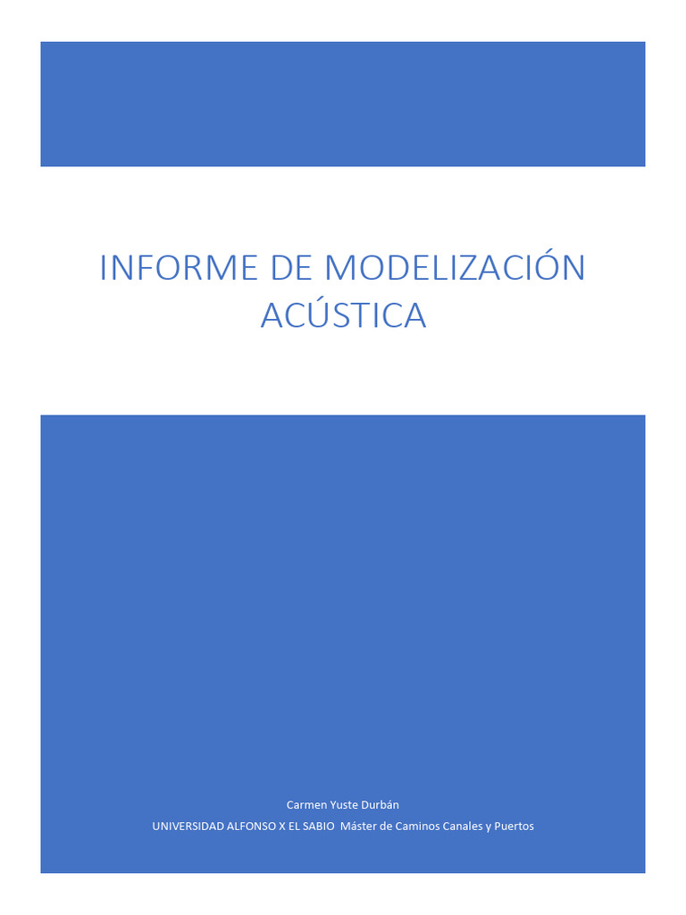 Informe de Modelización Acústica | PDF