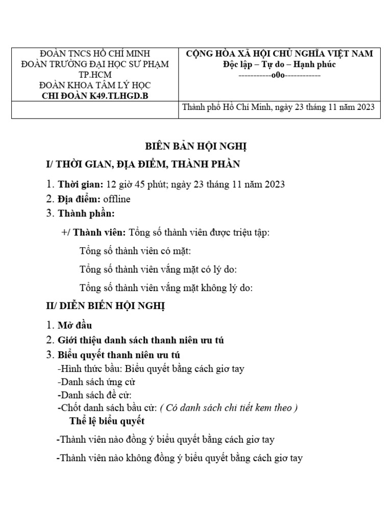 Đoàn TNCS H Chí Minh | PDF