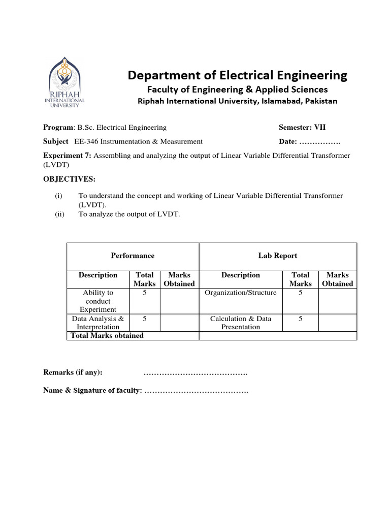 Lab 7 (M&I) | PDF | Physical Sciences | Electrical Engineering