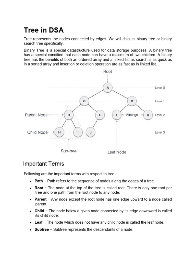 Tree in DSA | PDF