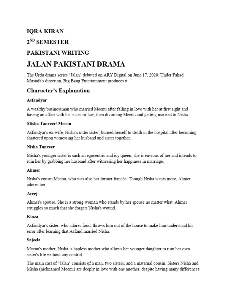 Jalan Pakistani Drama | PDF