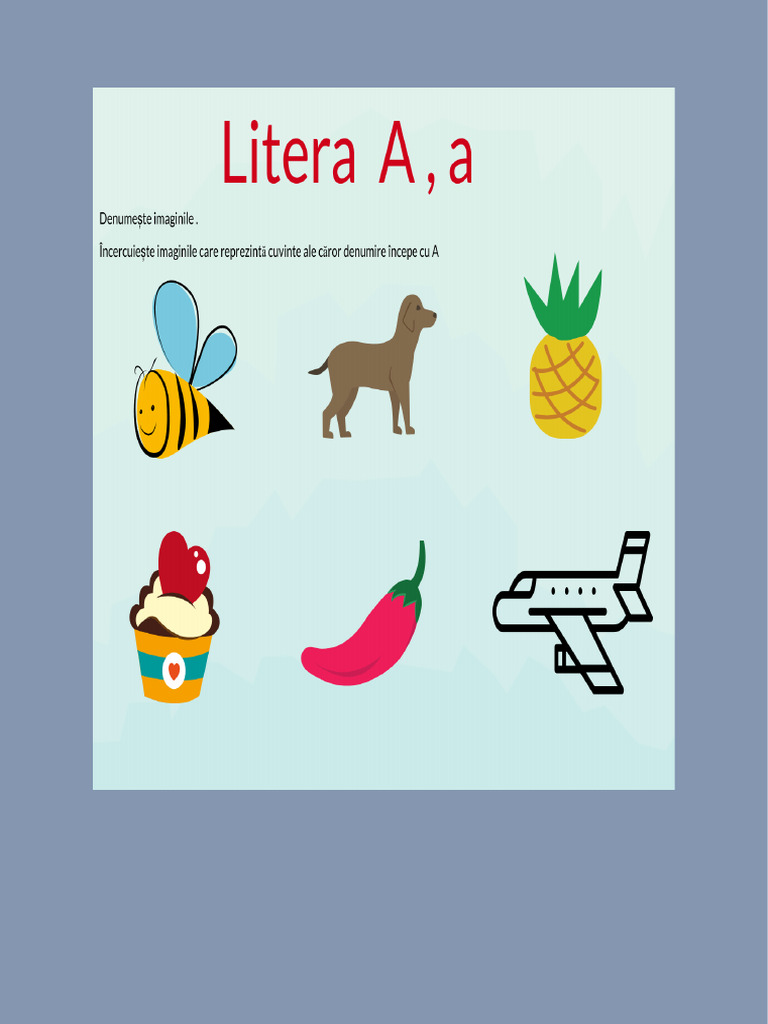 Litera A Fisa de Lucru | PDF