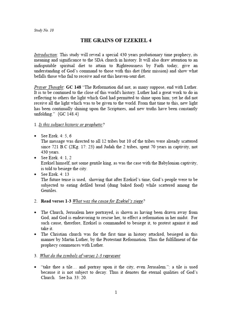 Study No. 10 - Ezek. 4 | Download Free PDF | Book Of Ezekiel | Justification (Theology)