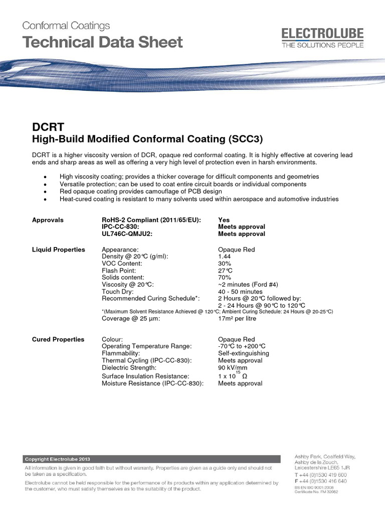 Electrolube SCC3 | PDF | Computers | Technology & Engineering