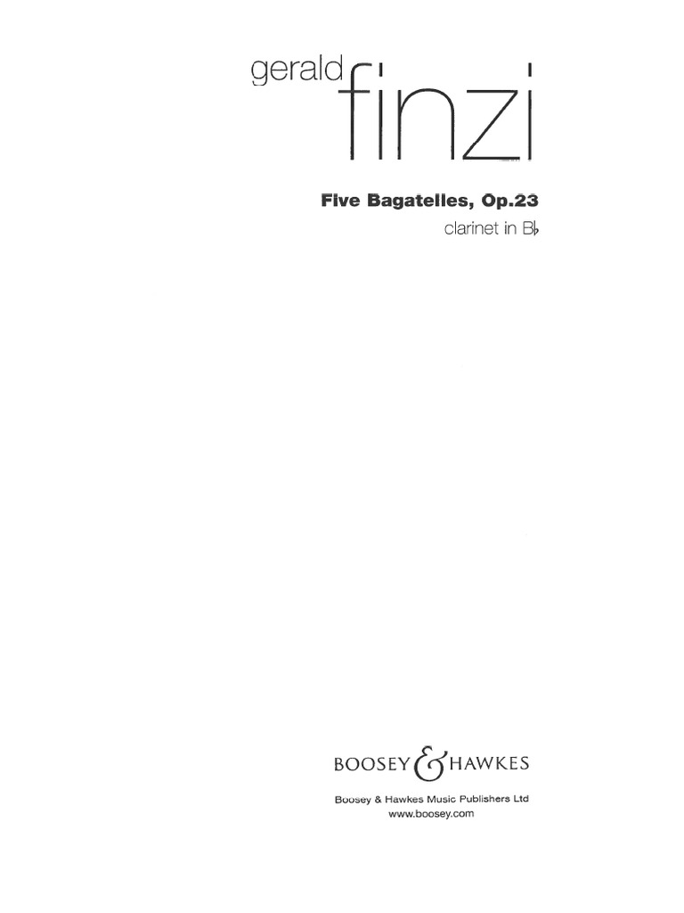 Finzi-Five Bagatelles | PDF