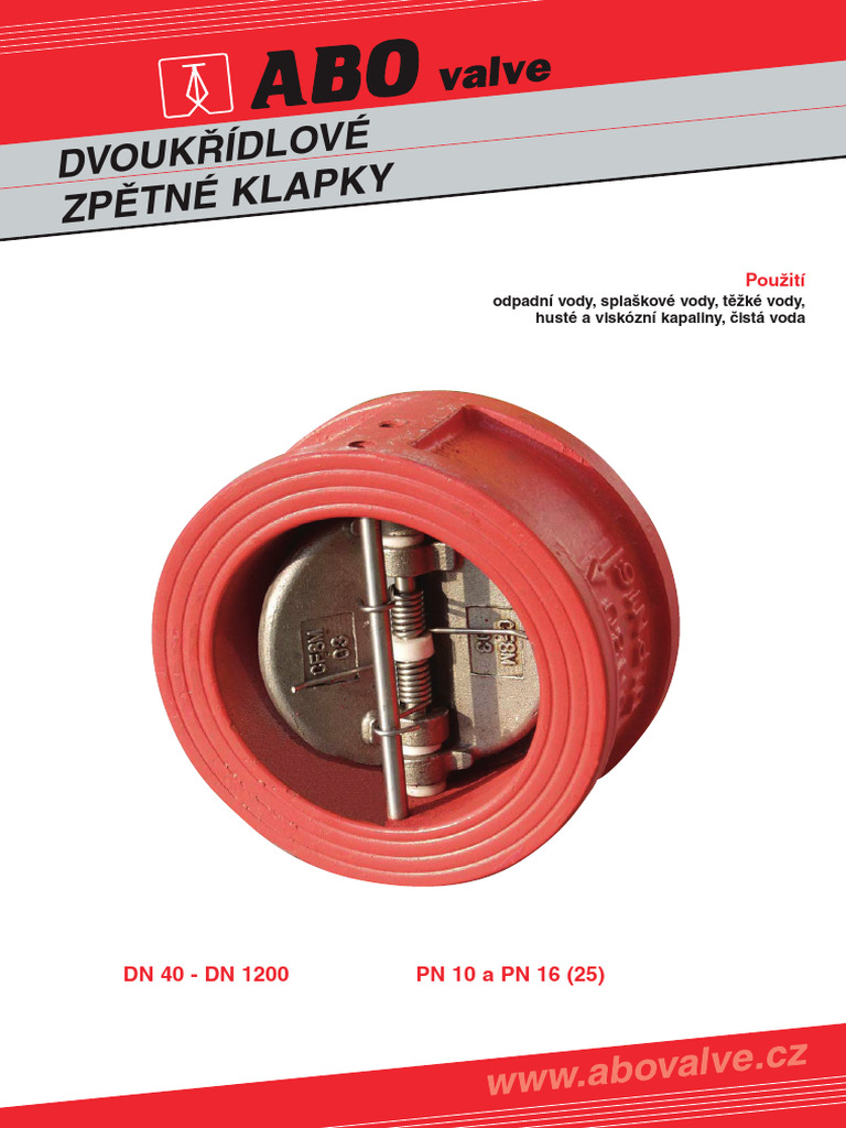 Nepovratne Klapne Sa Dvodelnom Plocom | PDF