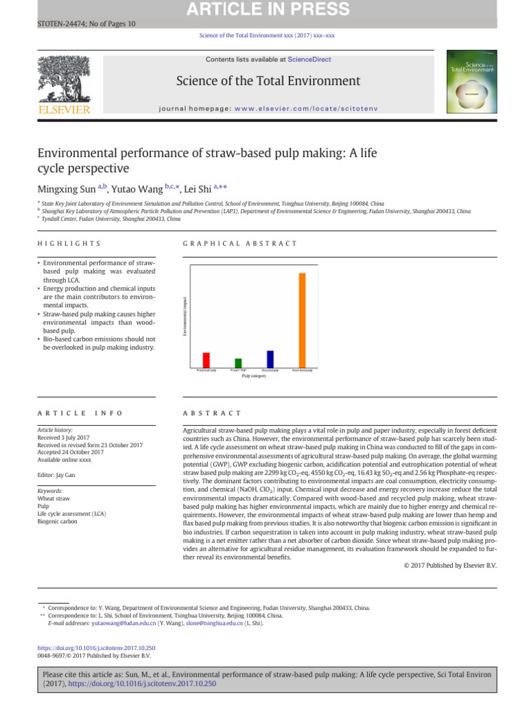 Wheat Straw Base PP, LCA | PDF | Life Cycle Assessment | Greenhouse Gas