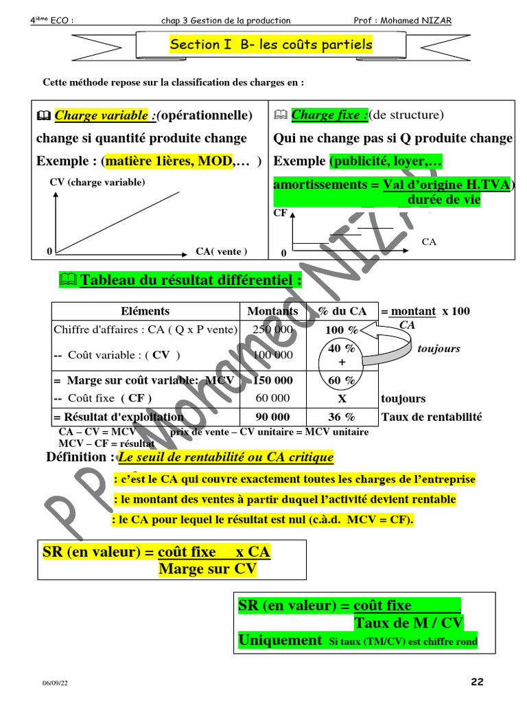 3 Résumé I-B Coût Partiel 2en1. | PDF