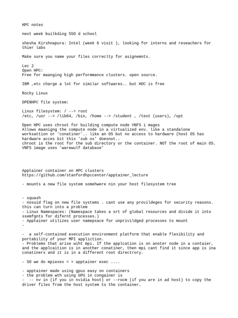 HPC Notes | PDF