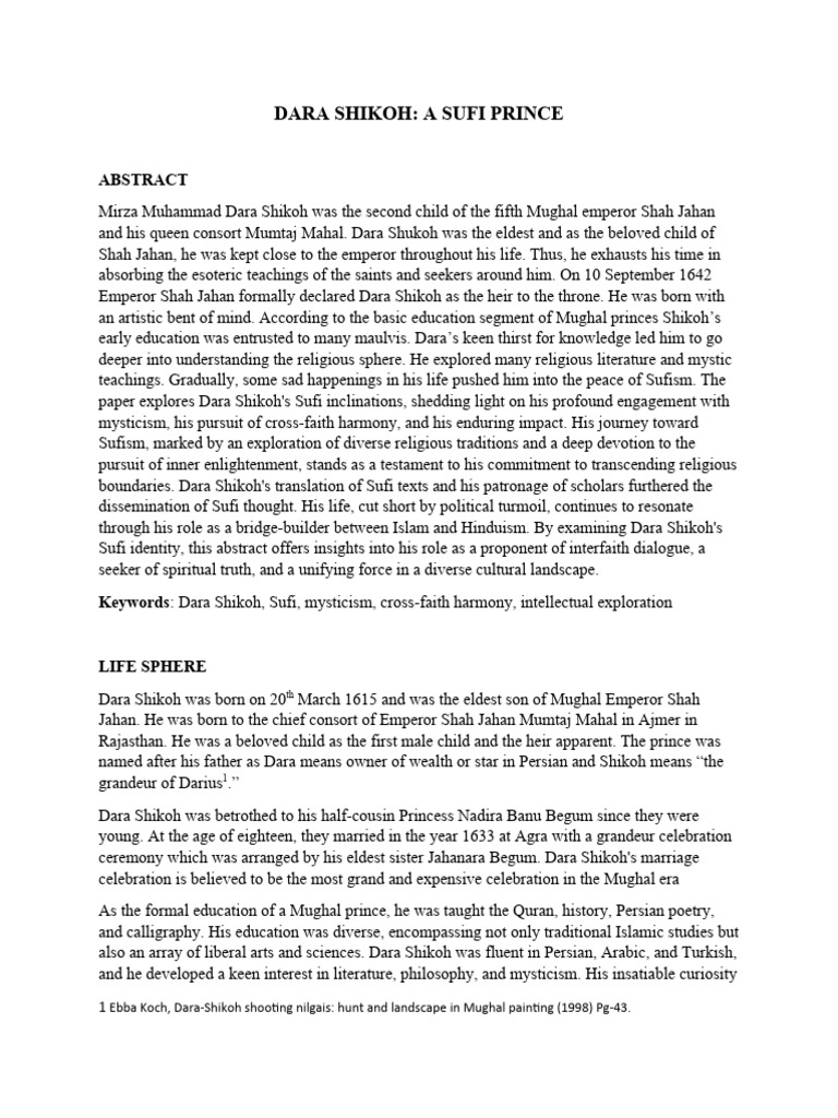 Research Paper Dara | Download Free PDF | Sufism | Religious Faiths