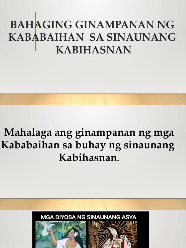 G7 AP Q2 Week 6-7 Gampanin NG Mga Kababaihan Noong Sinaunang Kabihasnan ...