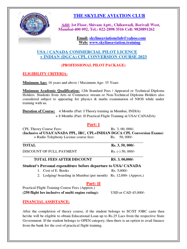 CPL Course Package | PDF | Identity Document