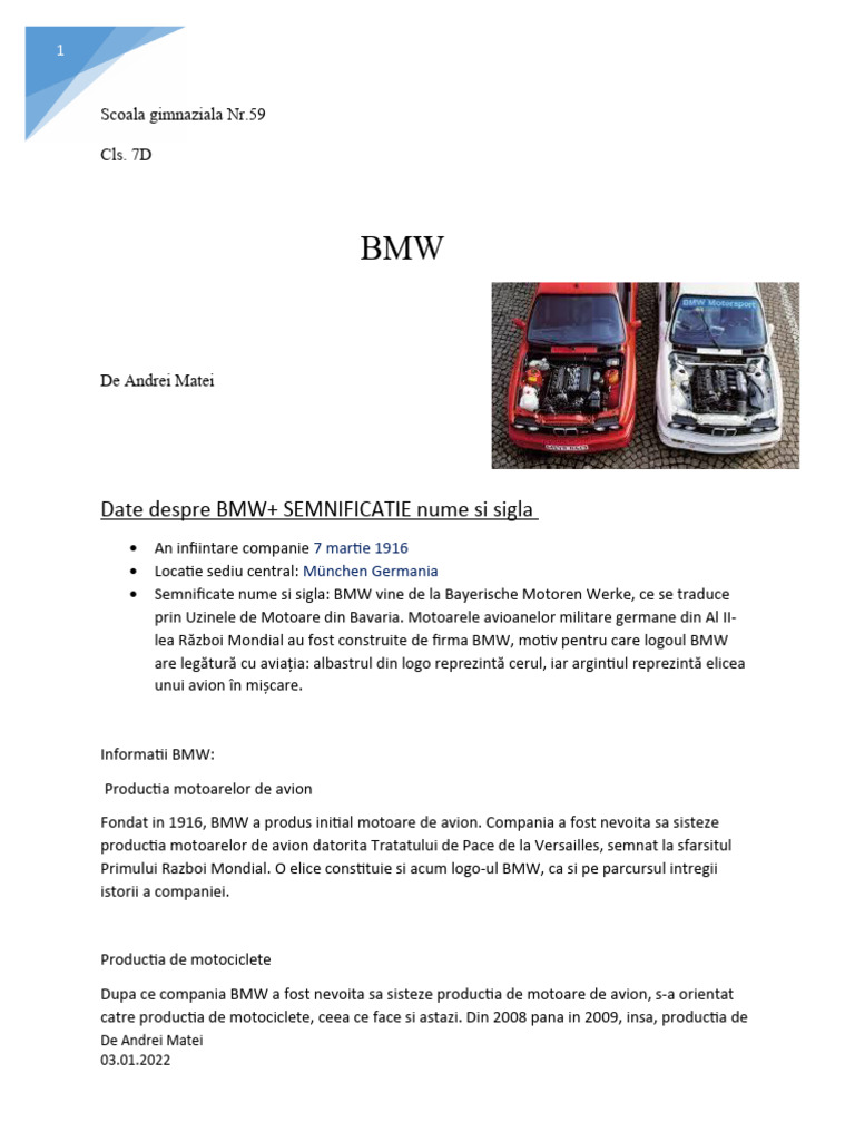 Informatii BMW | PDF
