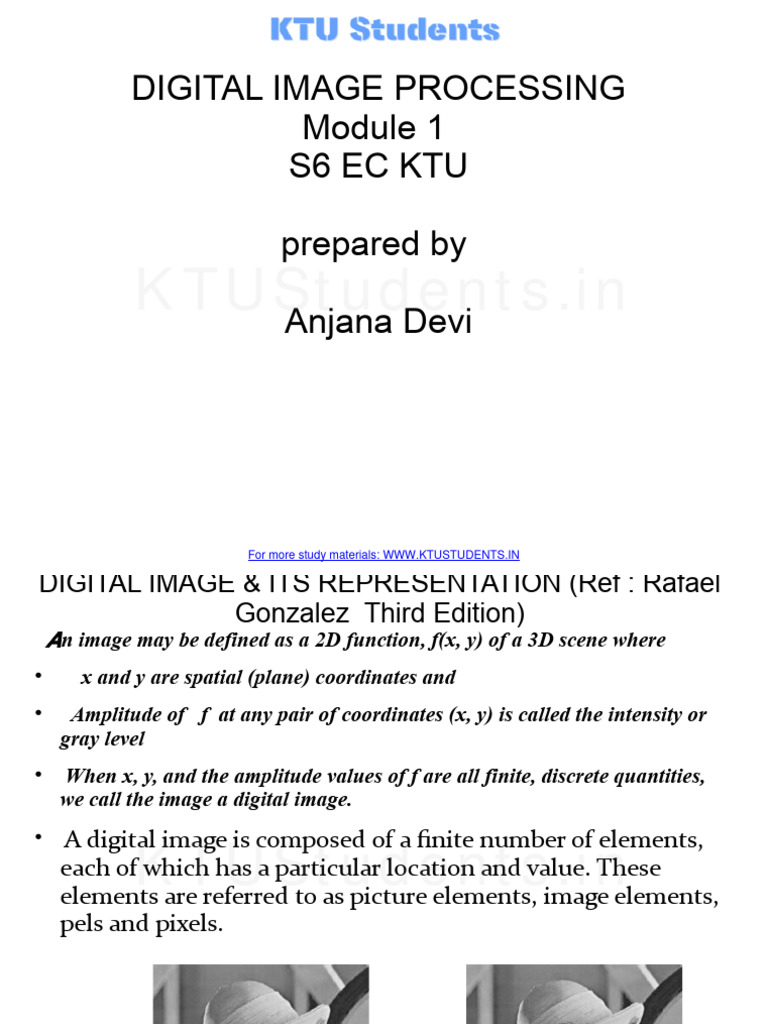 DIP Mod 1 - Cec Notes - Ktustudents - in | PDF | Eye | Color