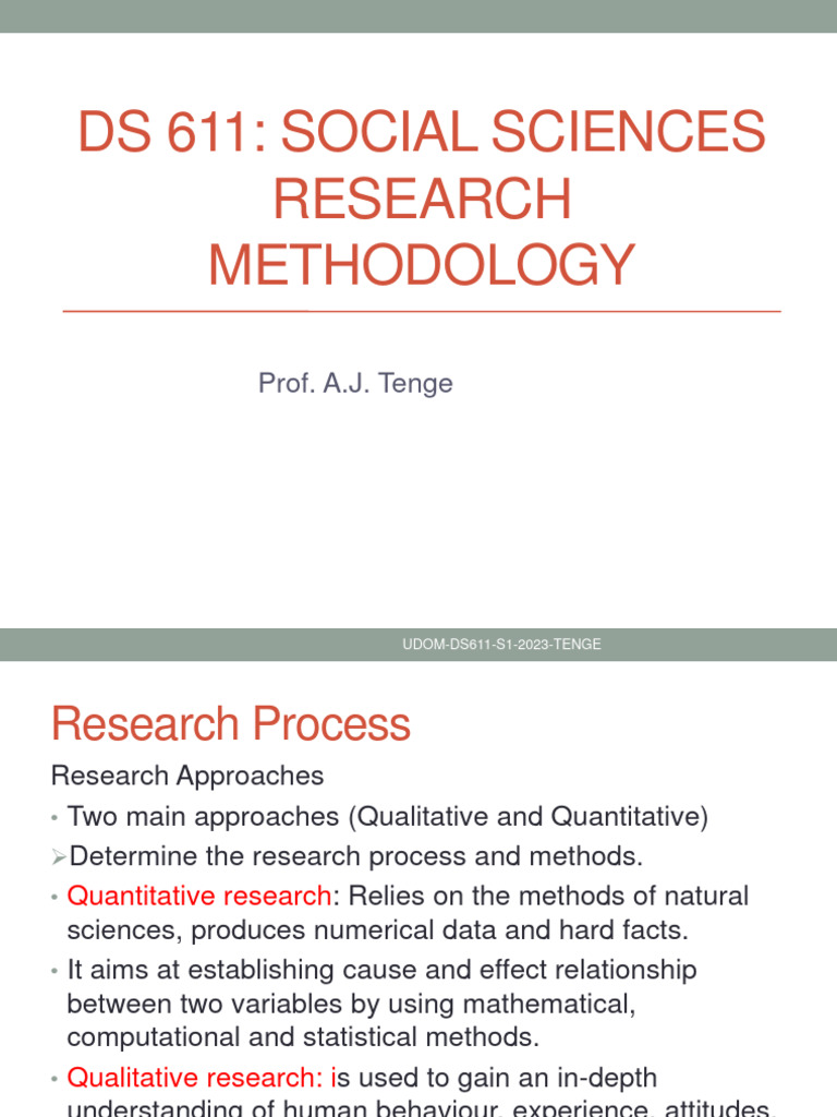 DS 611 - Social Sciences Research Methodology-L2-281123 | PDF ...