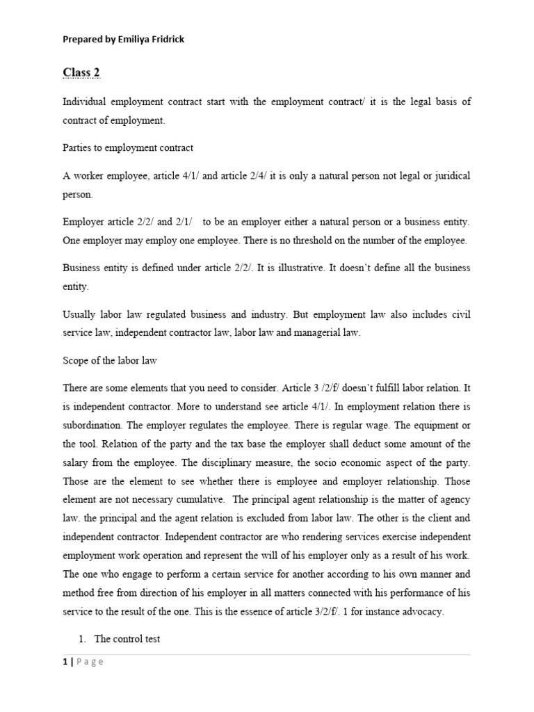 Labor Law Record by Fasil | PDF