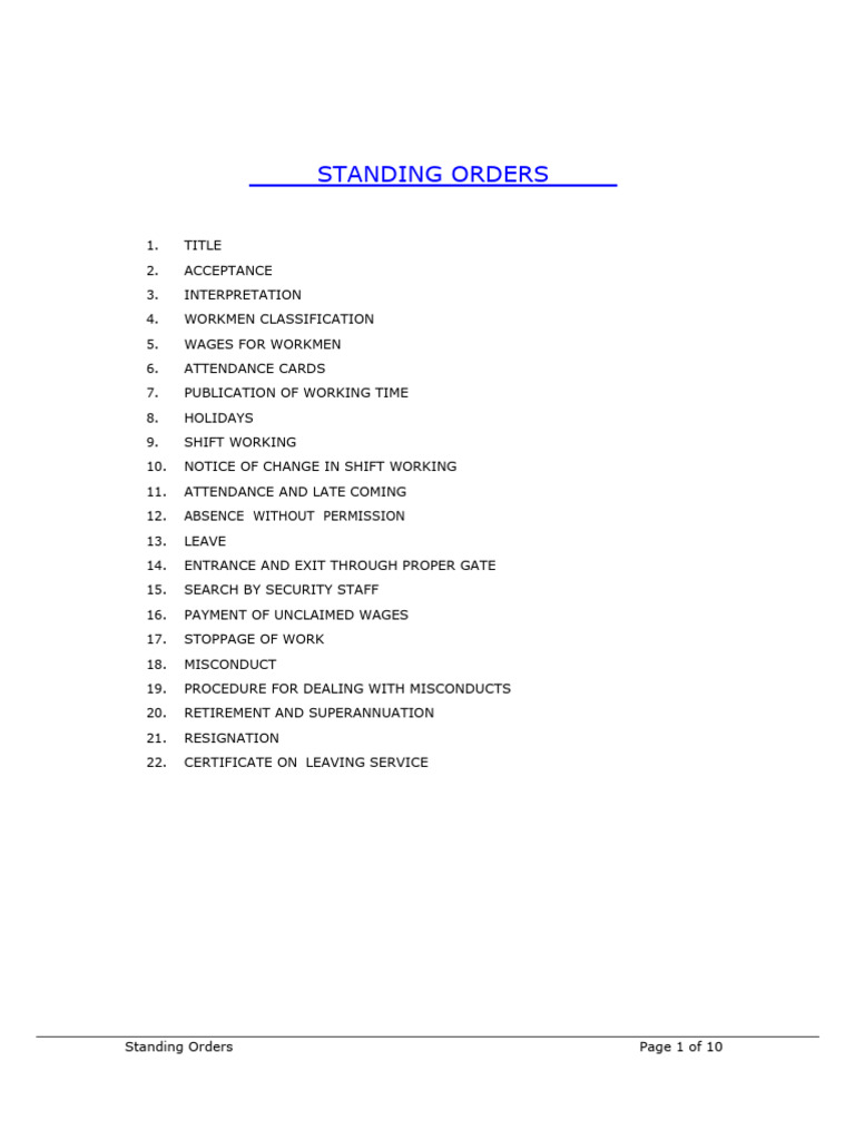 Standing Order | PDF | Finance & Money Management