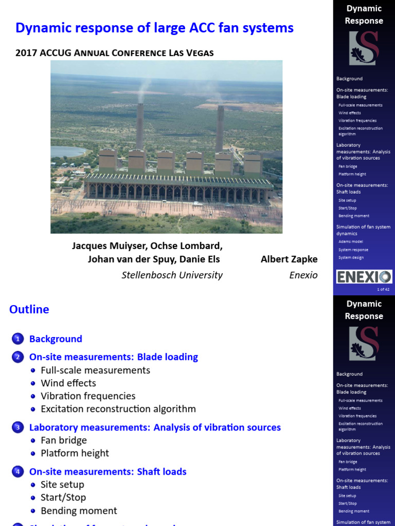 Dynamic Response of Large ACC Fan Systems | PDF | Bridge | Mechanical ...