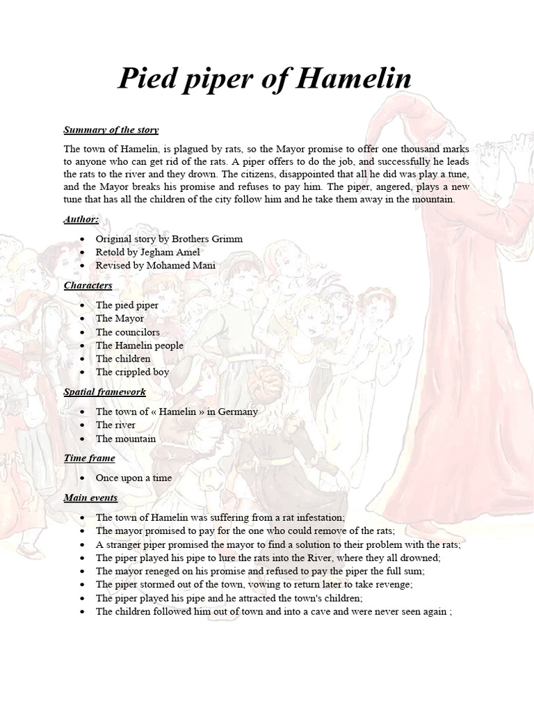 Pied Piper of Hamelin | PDF