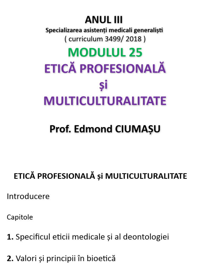 Etica Profesionala Si Multiculturalitate - 0.1 | PDF