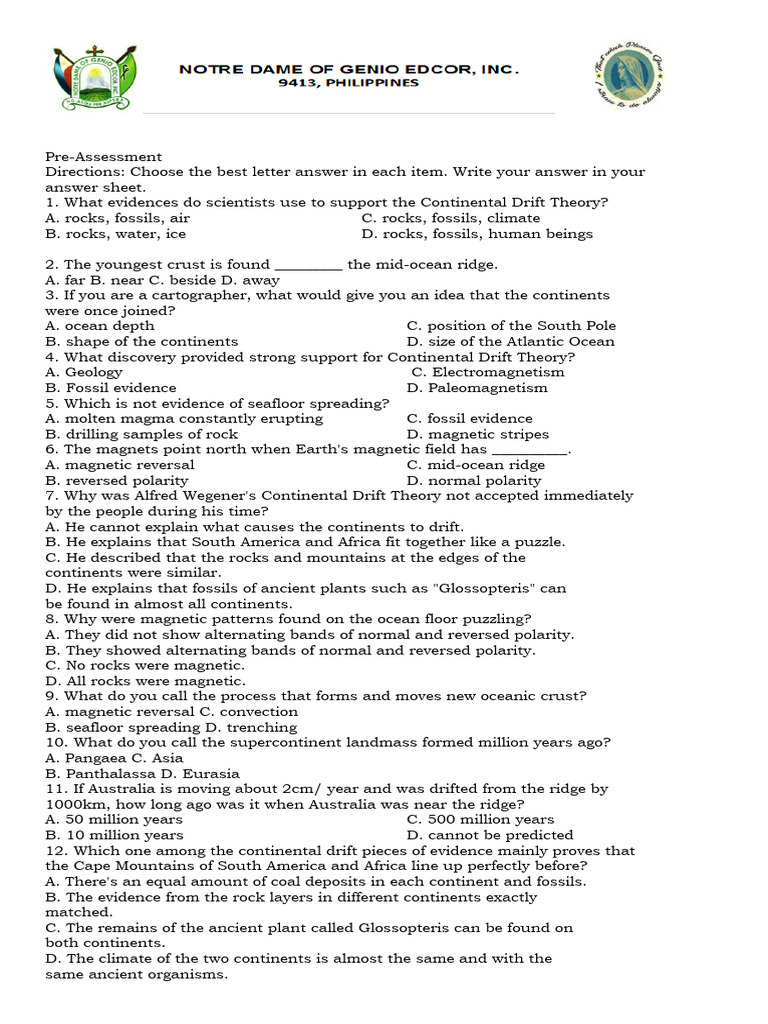 g10 Notes Evi Plate Movement | PDF
