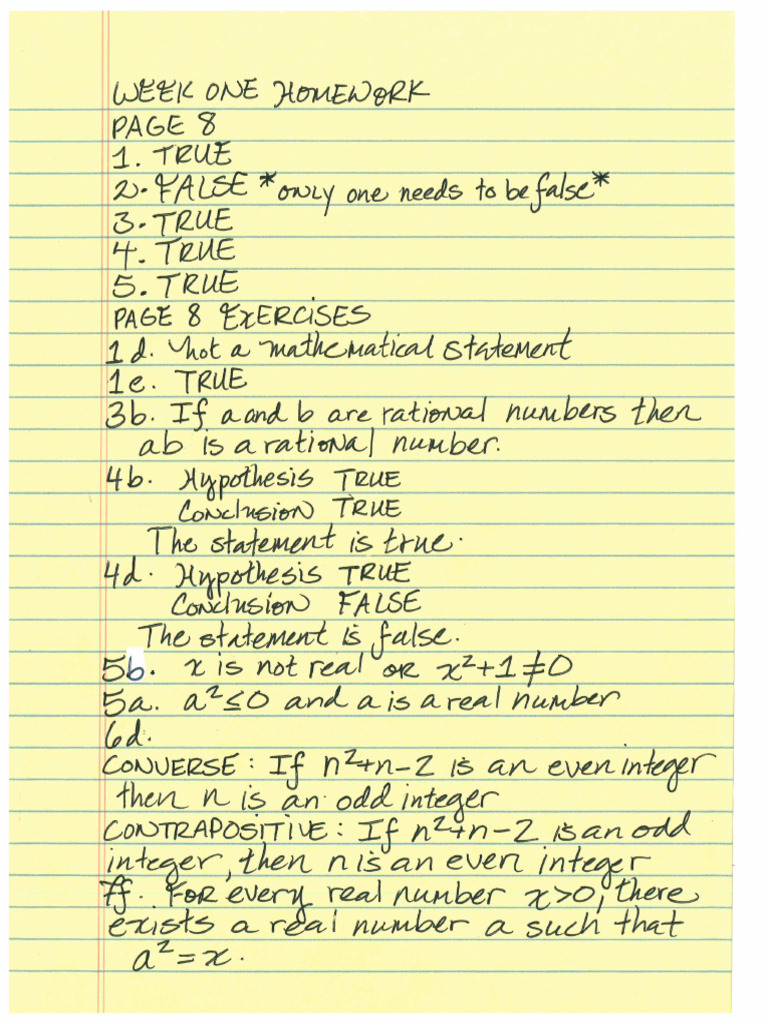 MTH1501 Week 1 HW Solutions | PDF