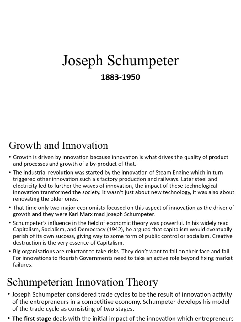 ED - Ch-2 - Innovation Theory of Schumpeter & Imitating | PDF