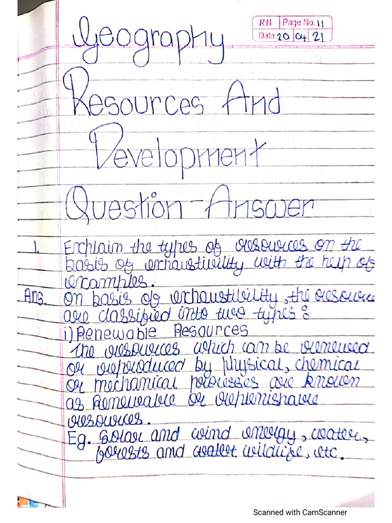 Vaibhav Patel 10D 19 SS Notebook Question Resource and Development | PDF