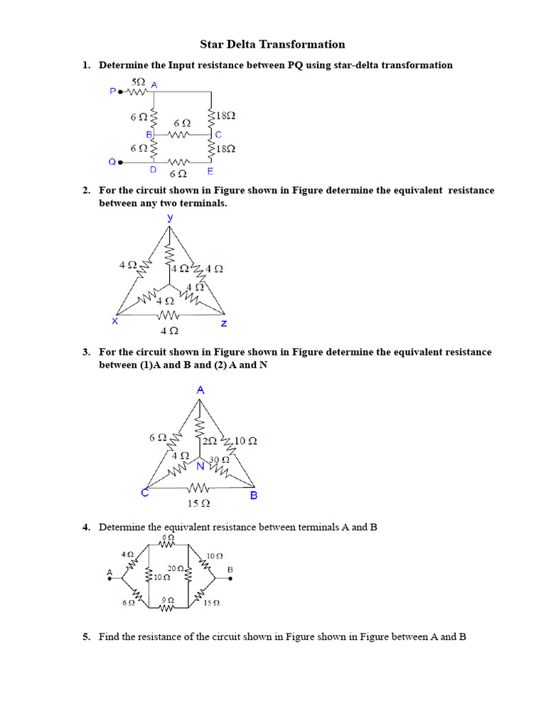 Star Delta Transformation | PDF