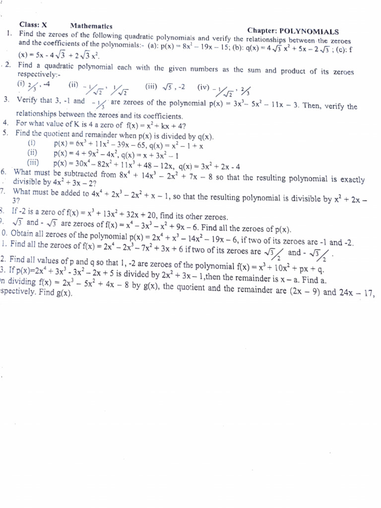 Polynomial WS | PDF