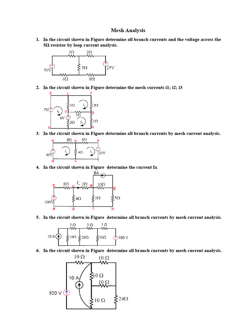 Mesh Analysis | PDF | Electrical Network | Materials Science