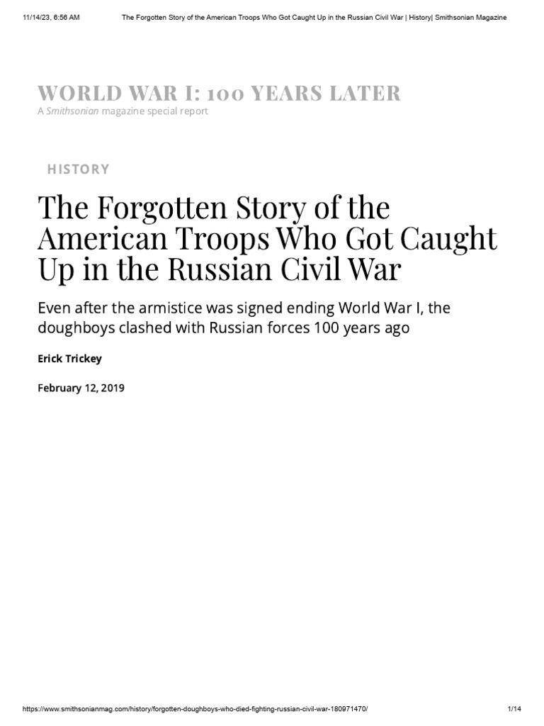 The Forgotten Story of The American Troops Who Got Caught Up in The ...