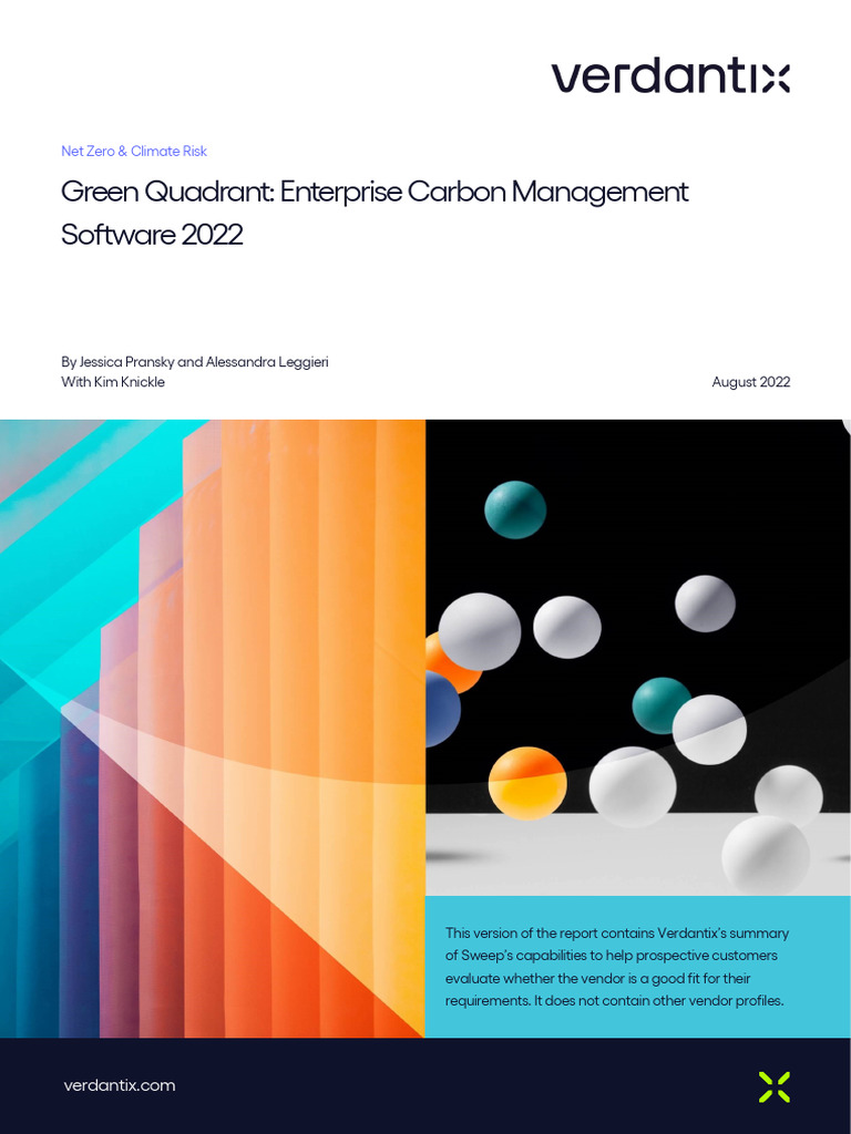 Verdantix Green Quadrant Enterprise Carbon Management Software 2022 ...