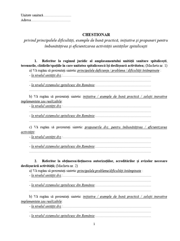 Chestionar Sanatate 14 Feb 2022 | PDF