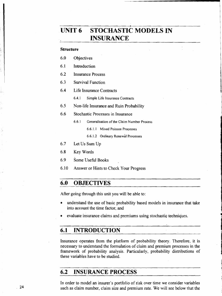 Unit 6 | PDF | Insurance | Probability Distribution