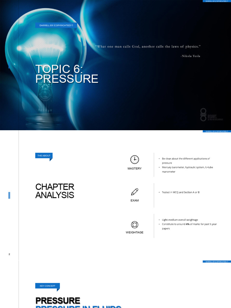 (PHY) Chapter 6 - Pressure | PDF | Pressure | Atmospheric Pressure
