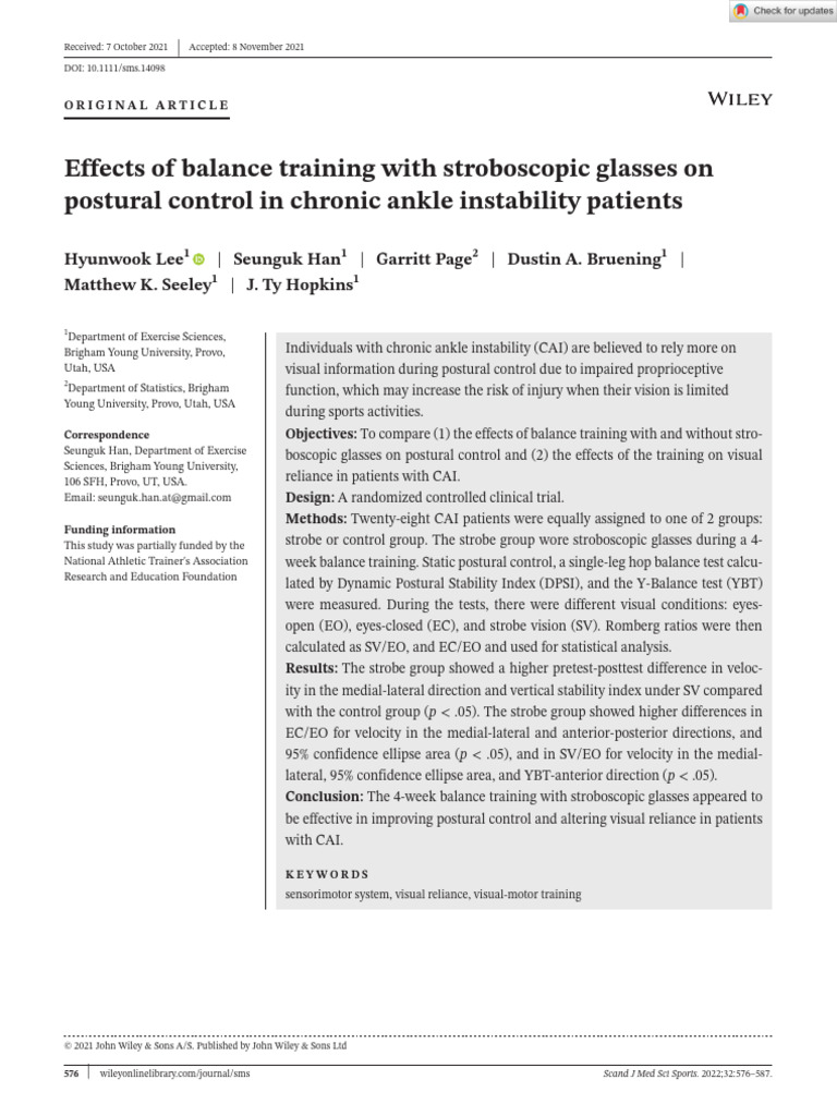 2 ND | PDF | Balance (Ability) | Clinical Medicine