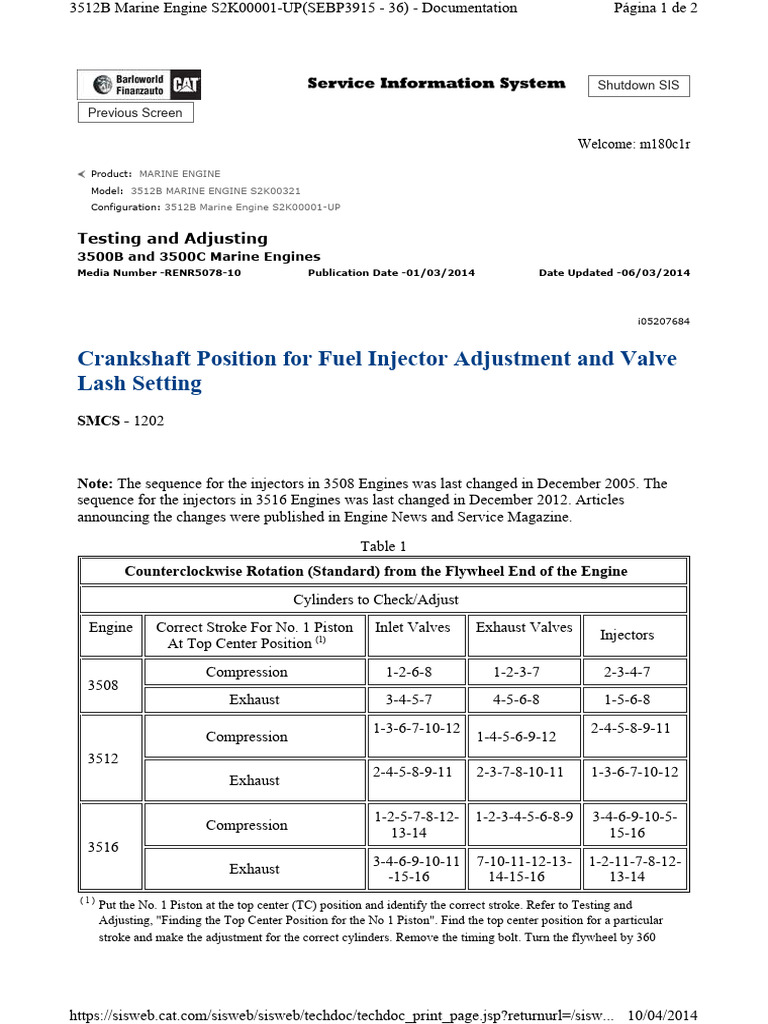 Injector Timing | PDF