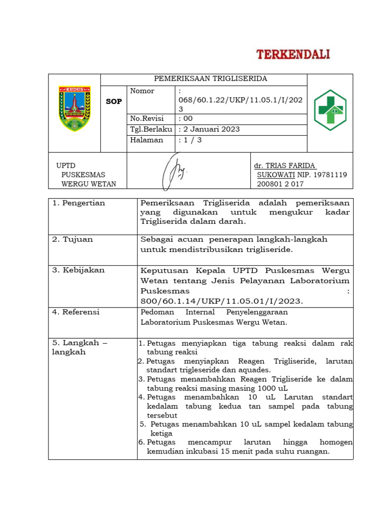 Pemeriksaan Trigliserida | PDF