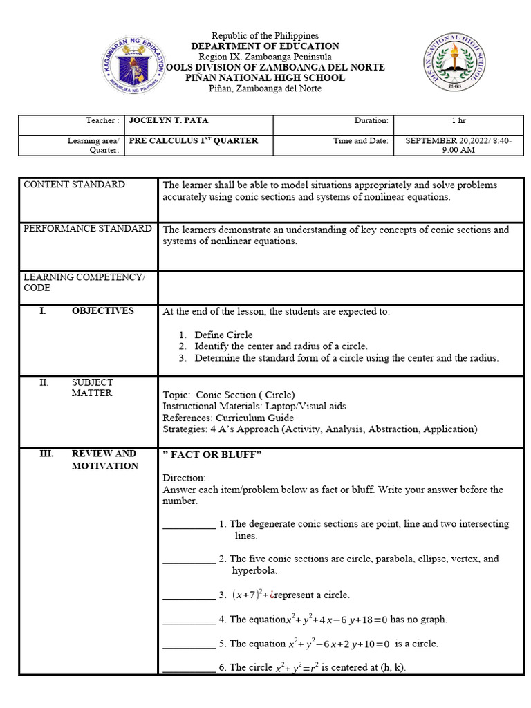 Math Day 1 | PDF | Circle | Geometry