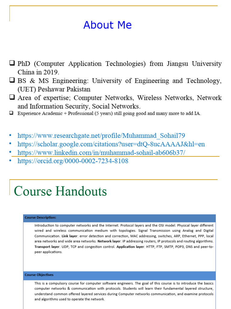 Lecture 1 Introduction To Computer Networks A Pdf Computer Network