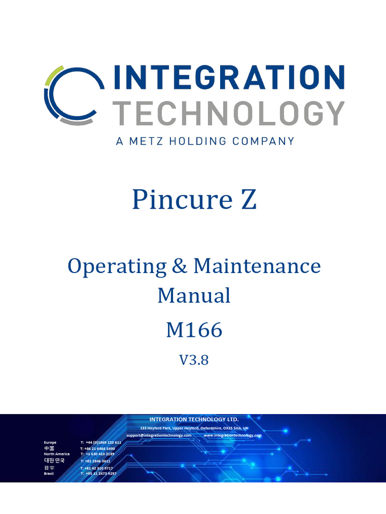 M166 - Pincure Z Manual V3.8 | PDF